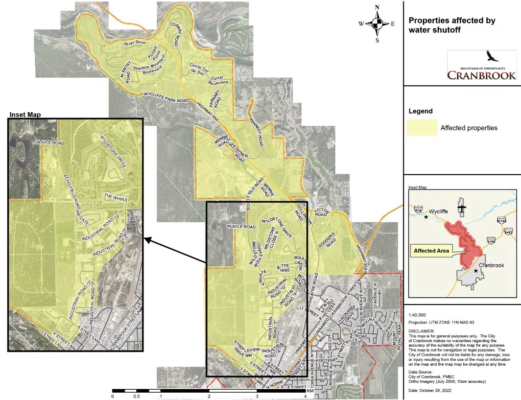 City of Cranbrook watermain shutdown rescheduled overnight November 16 ...