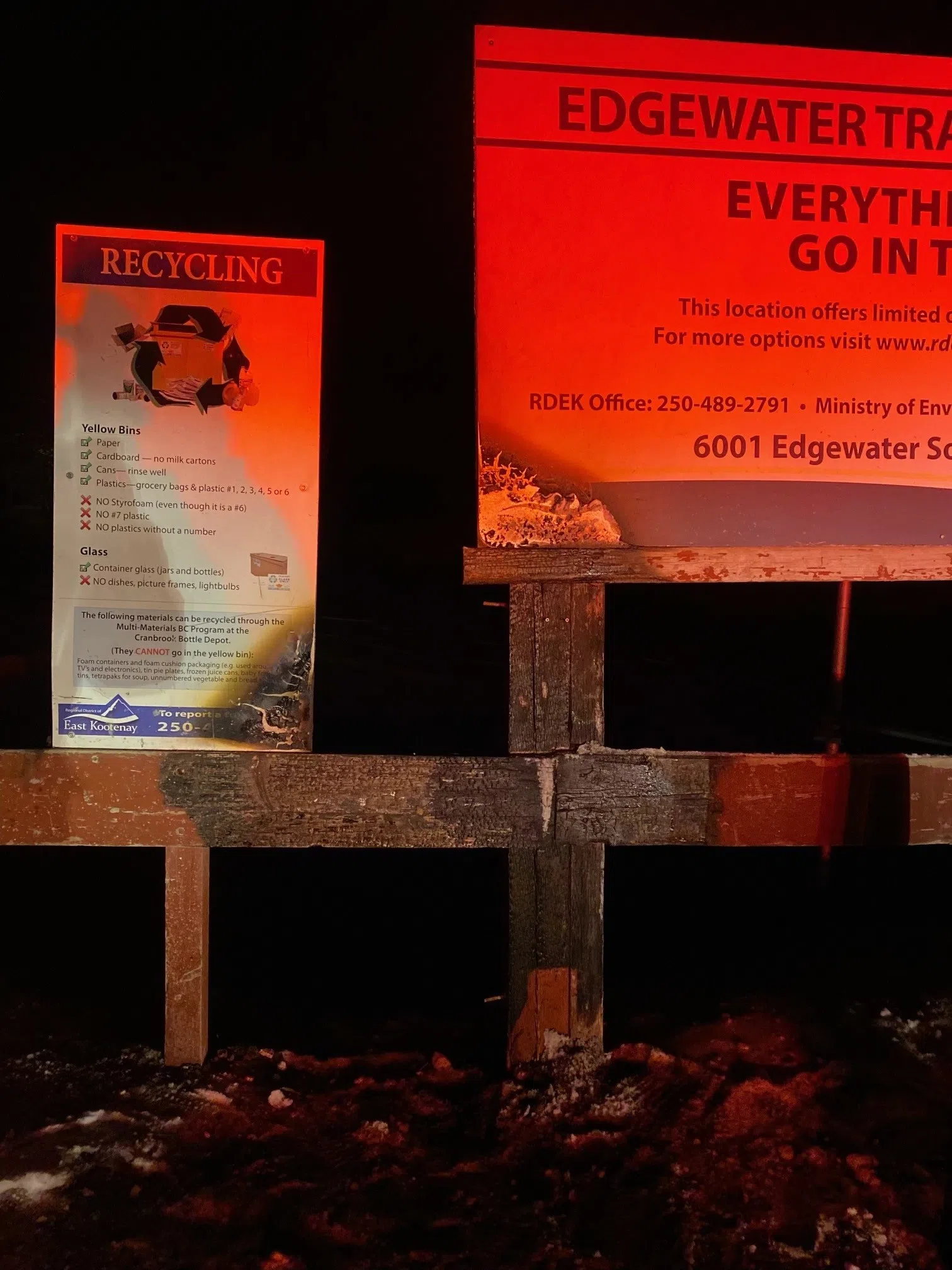 Edgewater Transfer Station fire prompts Columbia Valley RCMP Arson ...