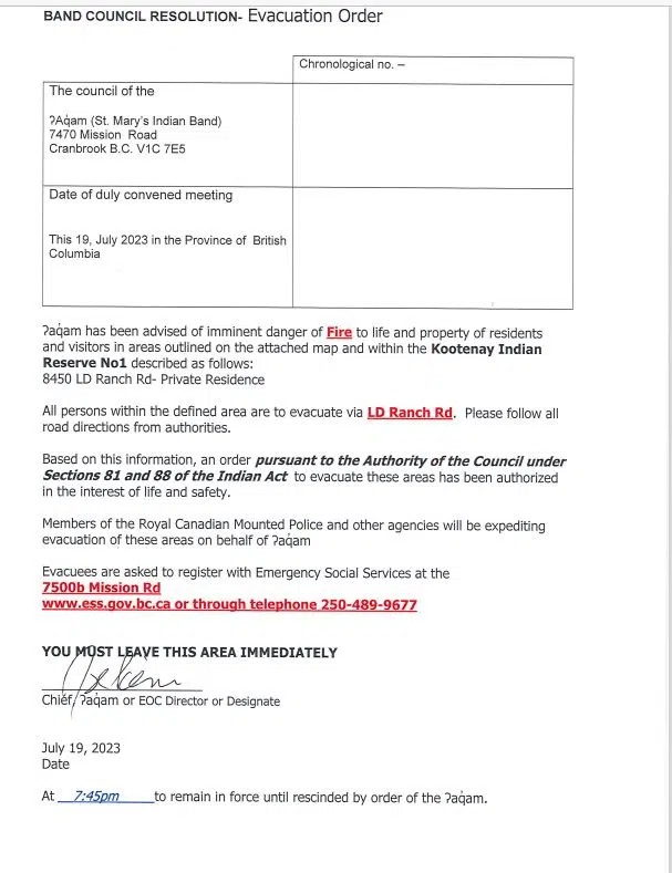Update: 15 dwellings added to ʔaq’am Evacuation Order, 9 additional ...