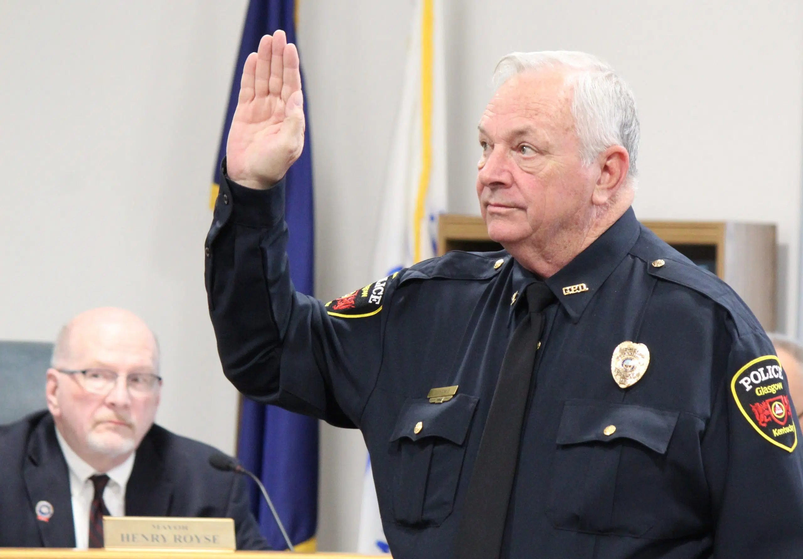 GPD chief sworn in; council hears cemetery update, retires GPD canine ...