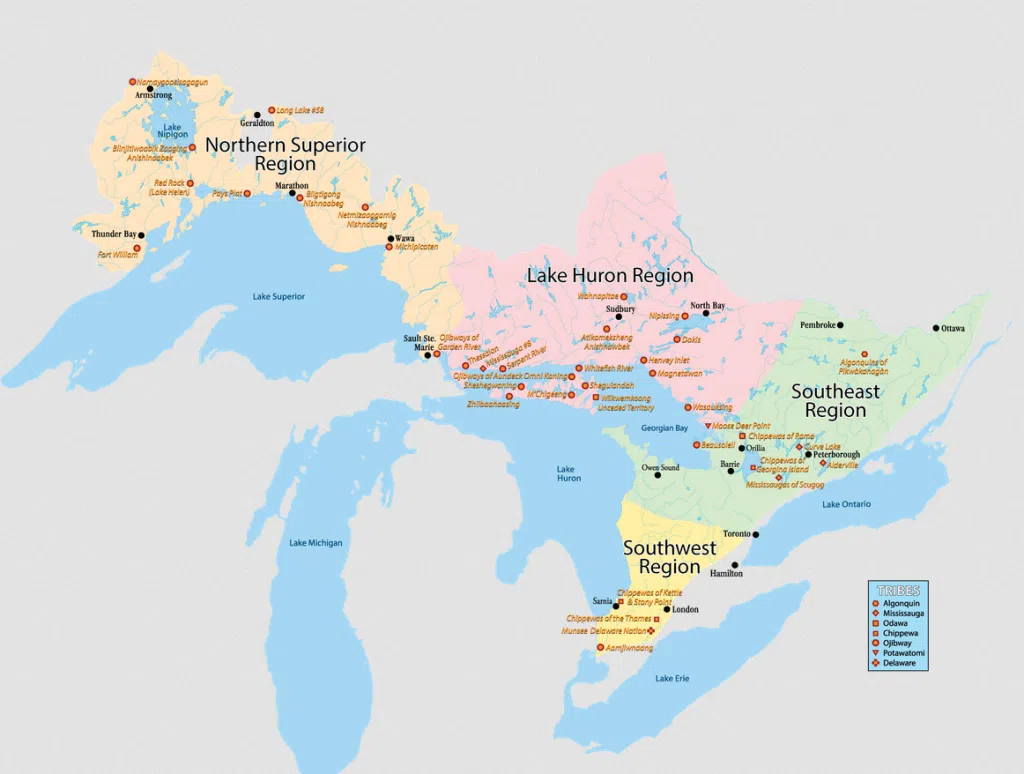 Anishinabek Nation Map | Acadia News
