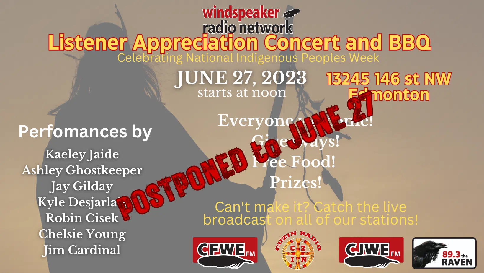 Windspeaker Media Listener Appreciation Concert & BBQ | CFWE FM