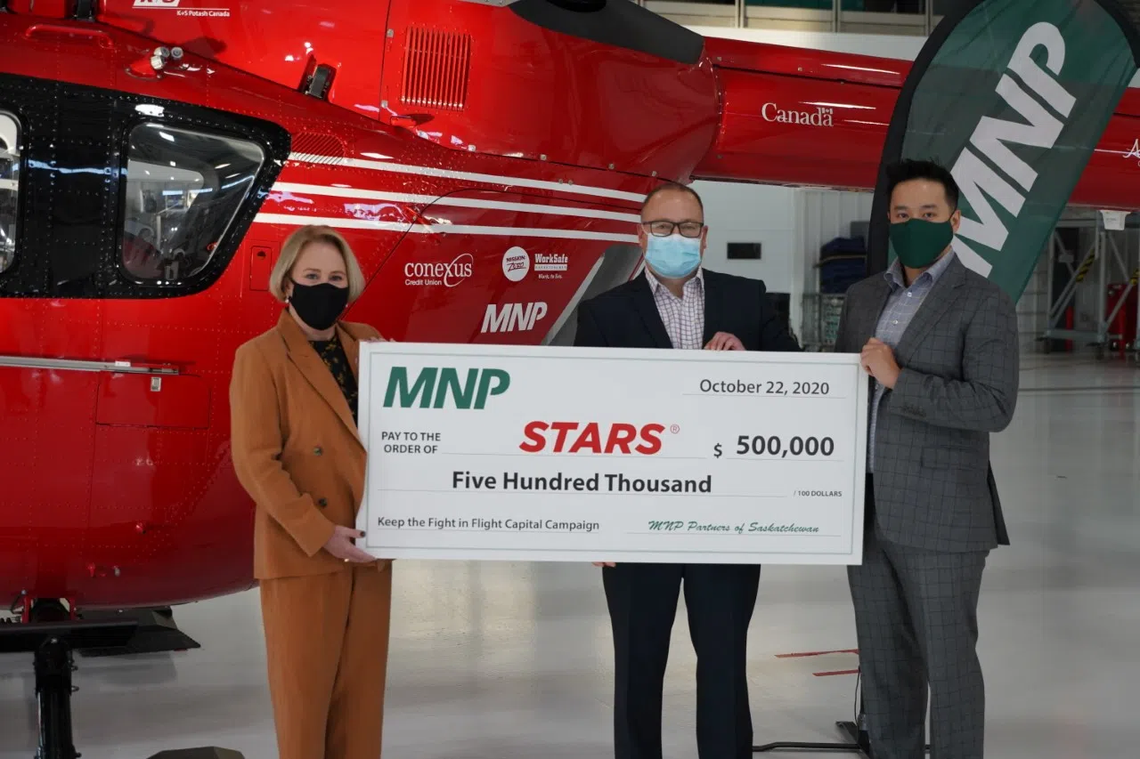 MNP Saskatchewan makes huge donation to STARS Air Ambulance | 620 CKRM ...