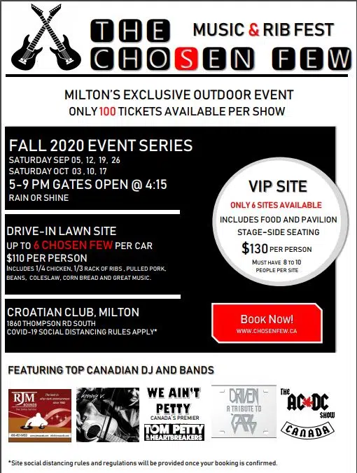 The Chosen Few Rib & Music Festival is coming to Milton | FM101 Milton Now