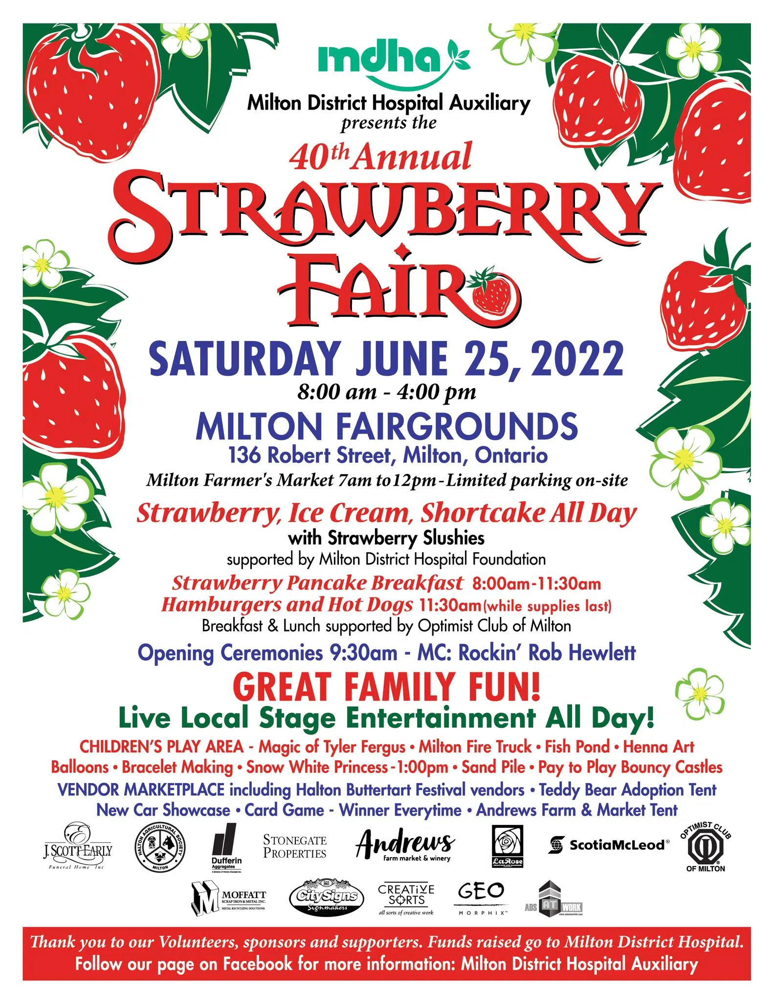 Milton’s 40th Annual Strawberry Fair is happening on June 25th | FM101 ...