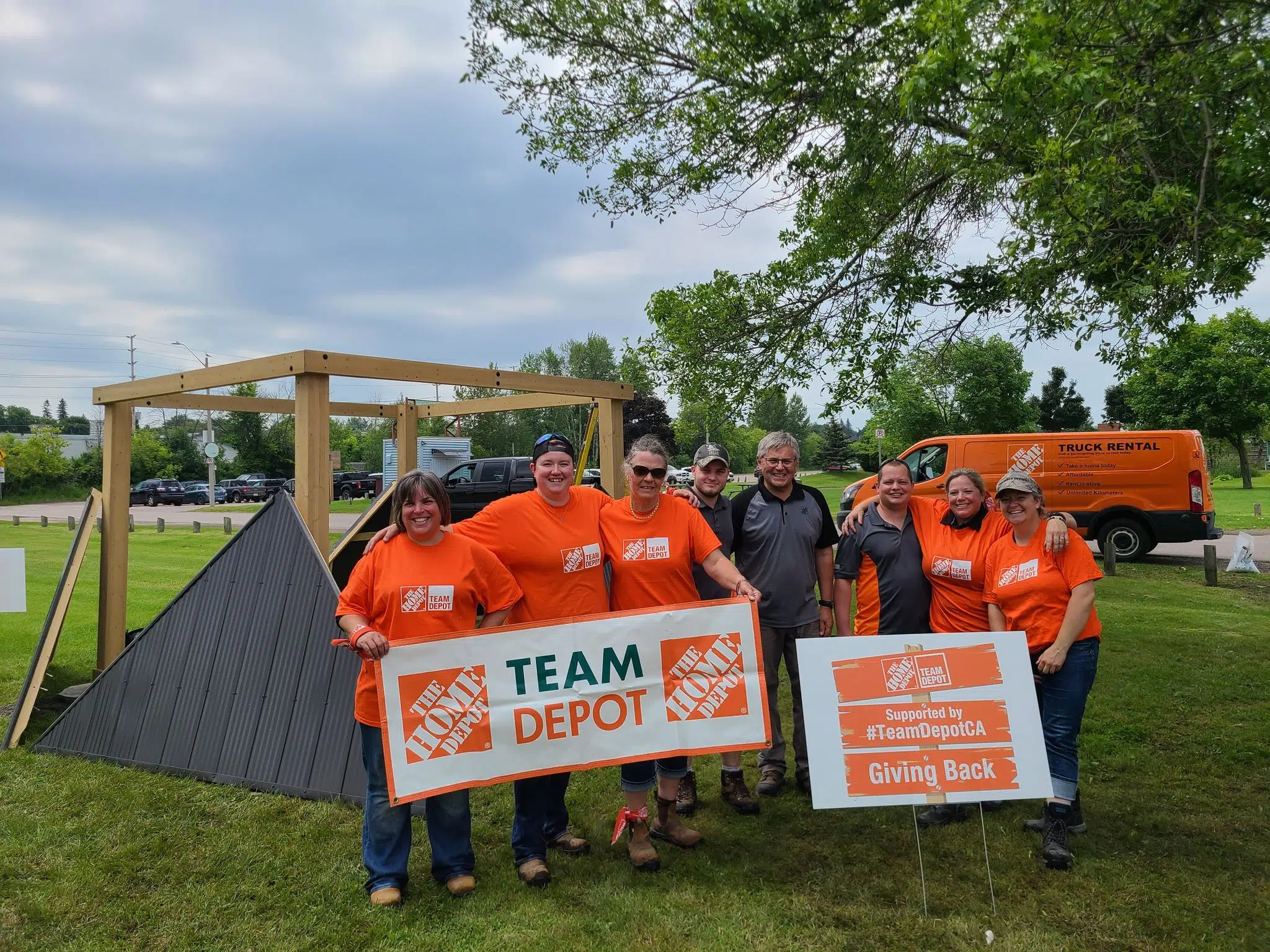 Team Home Depot in Pembroke builds two gazebos at the new arboretum ...