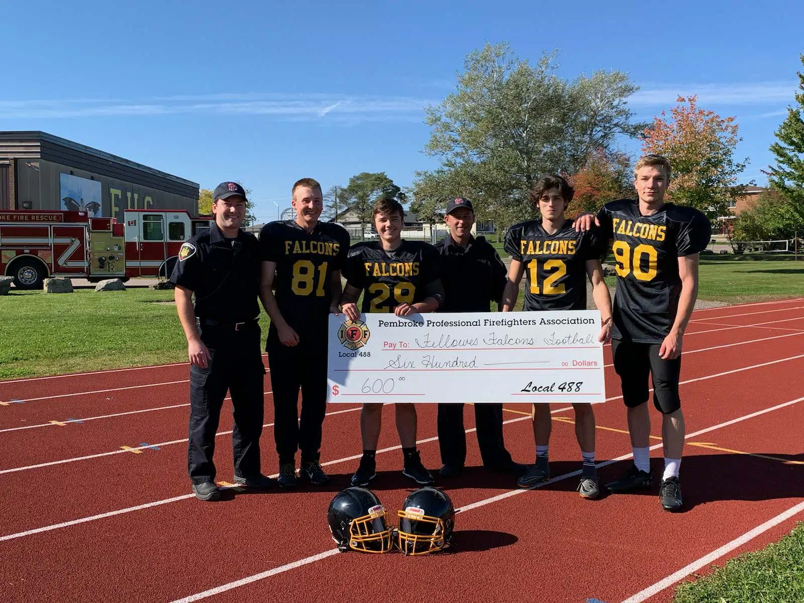 Firefighters support Fellowes High School ahead of first football game ...