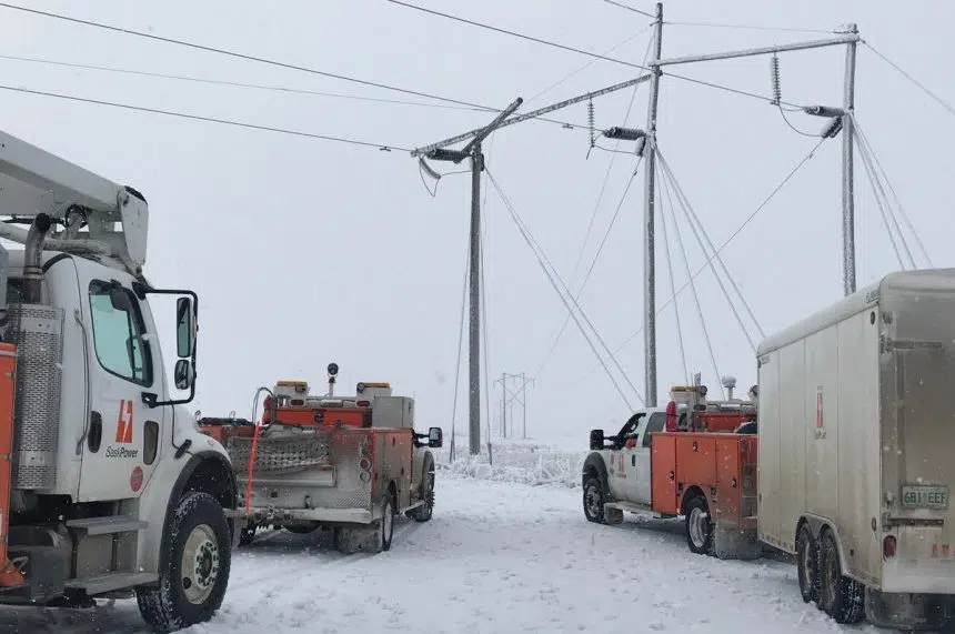 SaskPower crews still working on permanent fixes to lines | 980 CJME