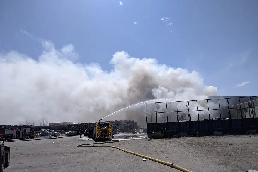 Firefighters tackle blaze at Regina recycling centre | 980 CJME