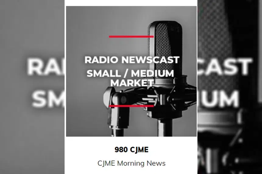 980 CJME recognized by RTDNA for award-winning newscast | 980 CJME
