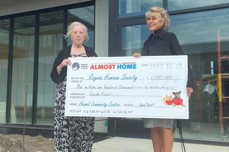 Historic donation to help furry friends in Regina | 980 CJME