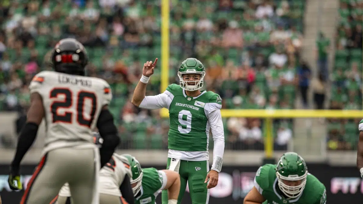 Dolegala dimes: Riders QB throws three TDs in victory over Lions | 980 CJME