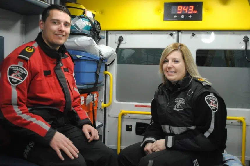 Paramedics excited about baby delivery in back of ambulance | 650 CKOM
