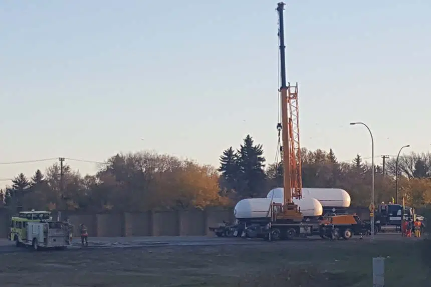 College Drive reopens after semi rollover | 650 CKOM