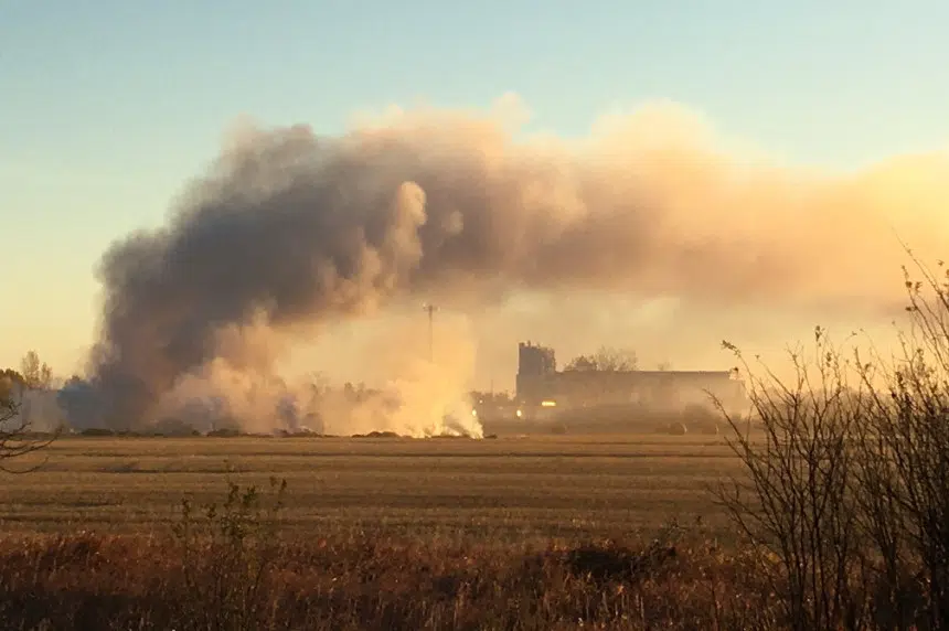 Bale fire fills Saskatoon sky with smoke | 650 CKOM