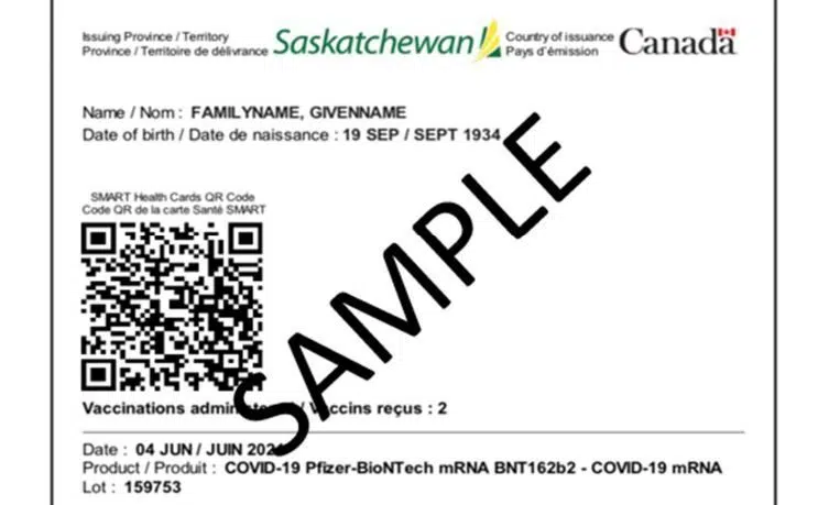 COVID vaccine records with QR codes now available | 980 CJME