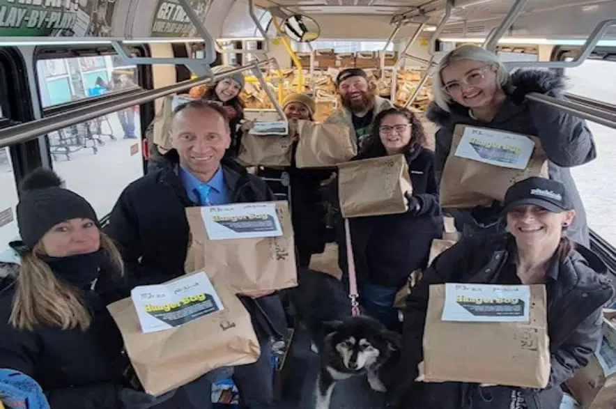 Rock 102’s Stuff the Bus fills transit bus to the brim with food | 650 CKOM