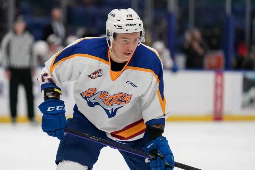 Third-period outburst carries Blades past Cougars | 980 CJME