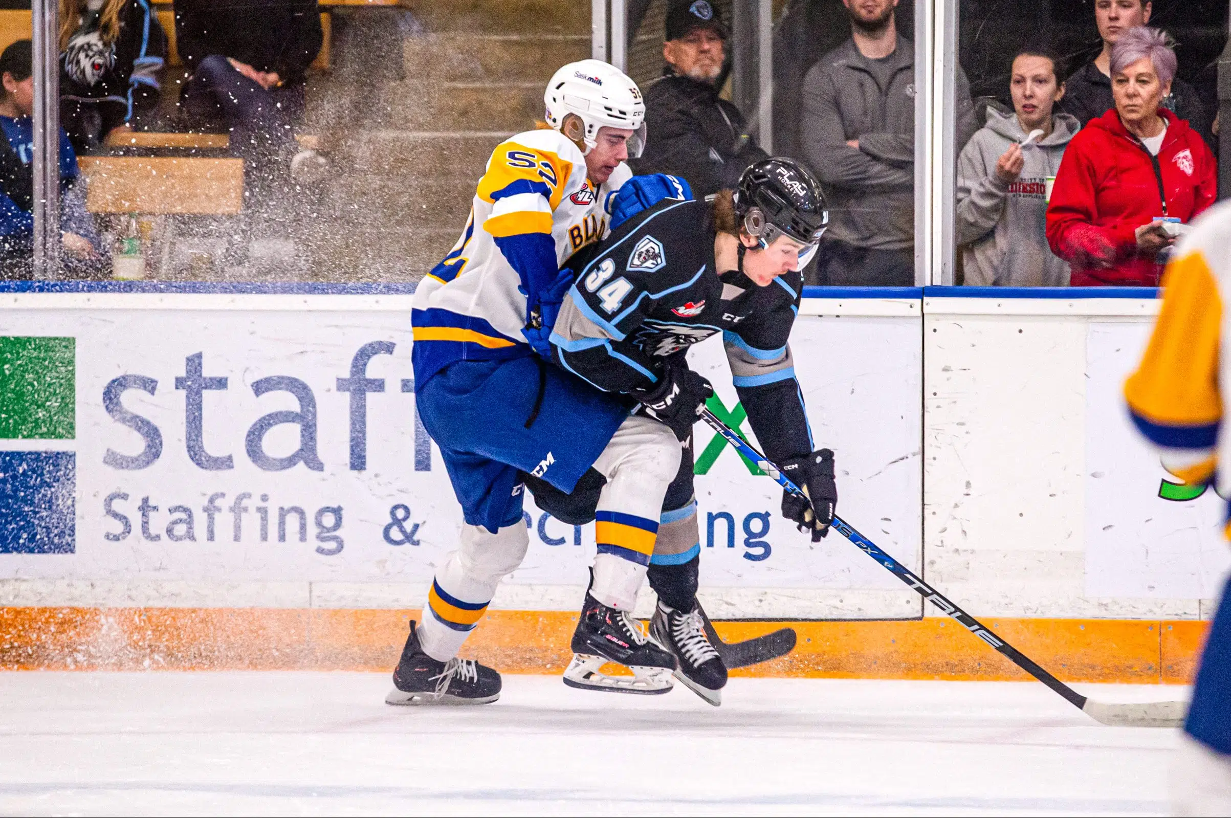 Ice layer on the goals versus the Blades in Game 2 victory | 980 CJME