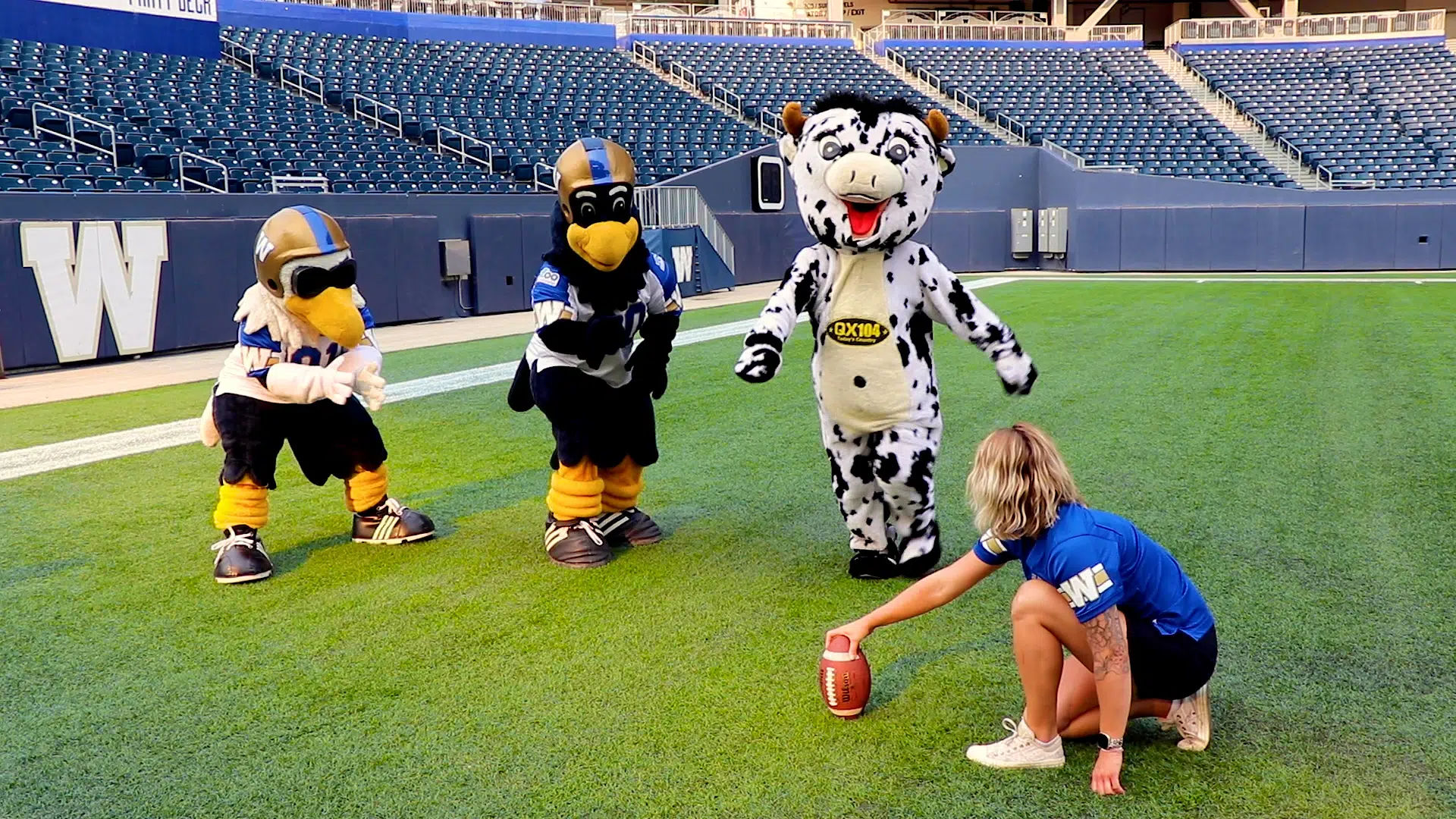 The QX104 Cash Cow gets mascot training from Buzz & Boomer | QX104 ...
