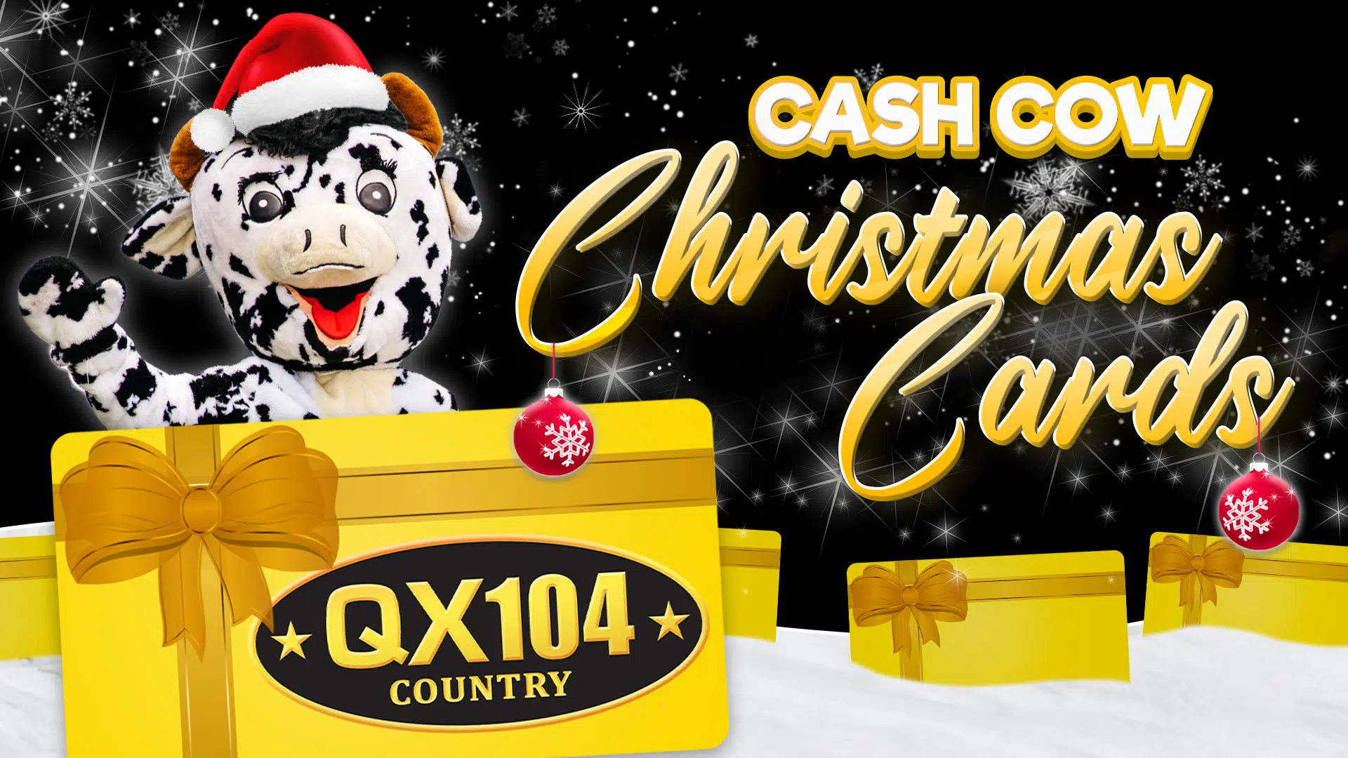 Cash Cow Christmas Cards | QX104 - Country