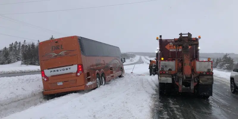 DRL Bus Off Road on TCH Near Ocean Pond | VOCM